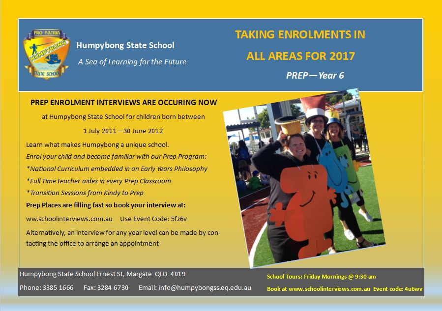 Welcome to Humpybong State School Independent Public School